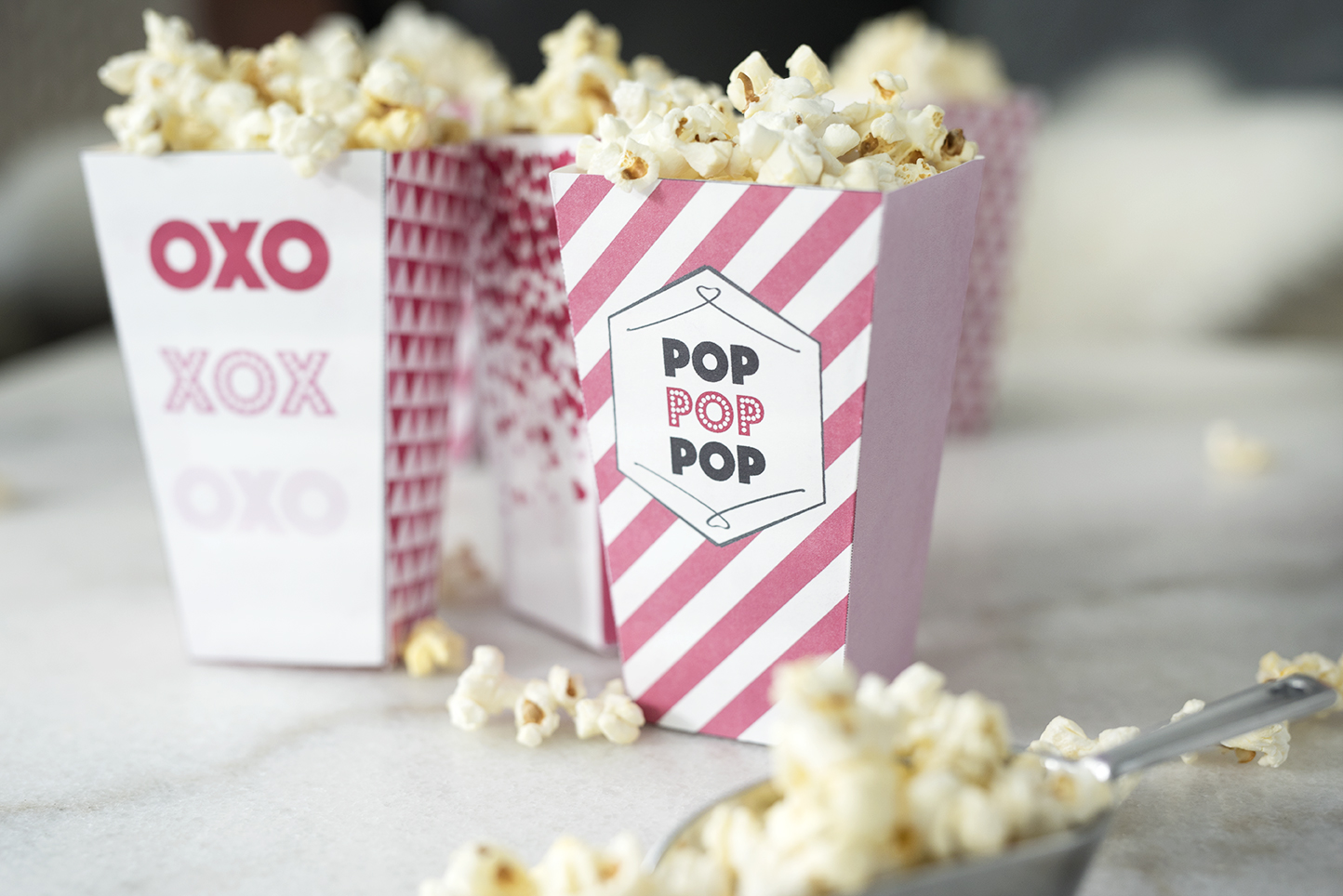 Pretty Pink Popcorn Boxes (Free Printable Template)! - Pretty in Pistachio